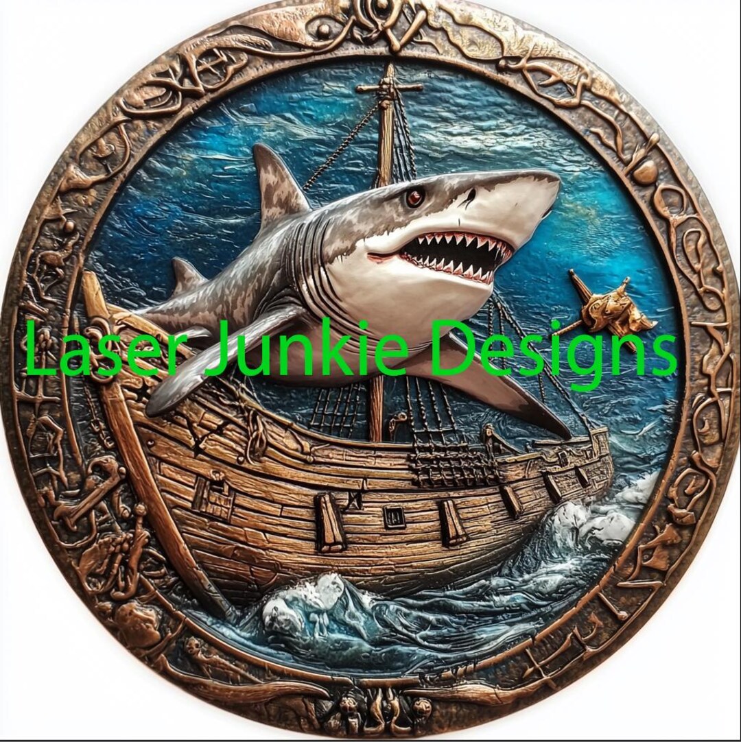 Shark Ship Wreck 3d Depth Map Bundle - Etsy