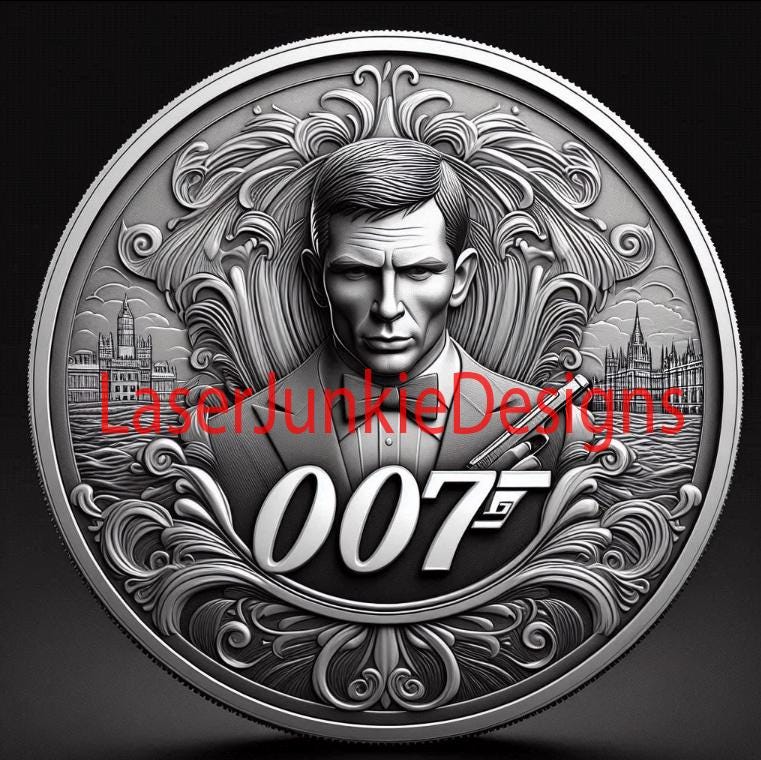 007 James Bond Depth Map - Etsy
