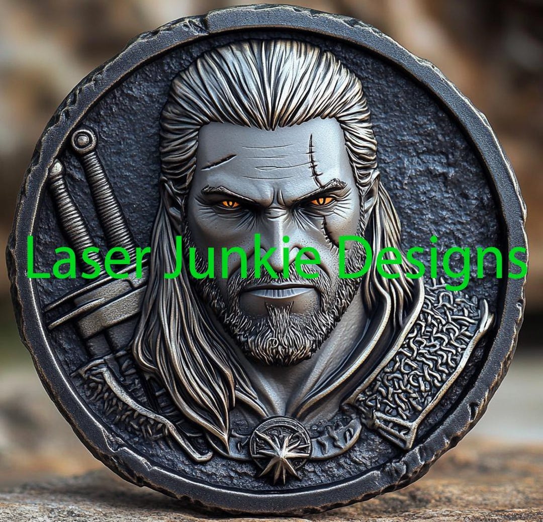 Witcher Coin 3d Depth Map and Image File - Etsy
