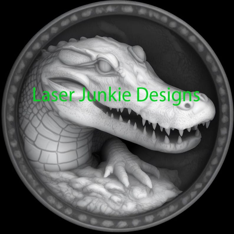 Crocodile Double Pack 3d Depth Map - Etsy