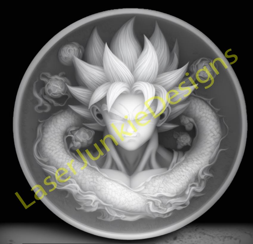 Goku With Serpent Depth Map - Etsy