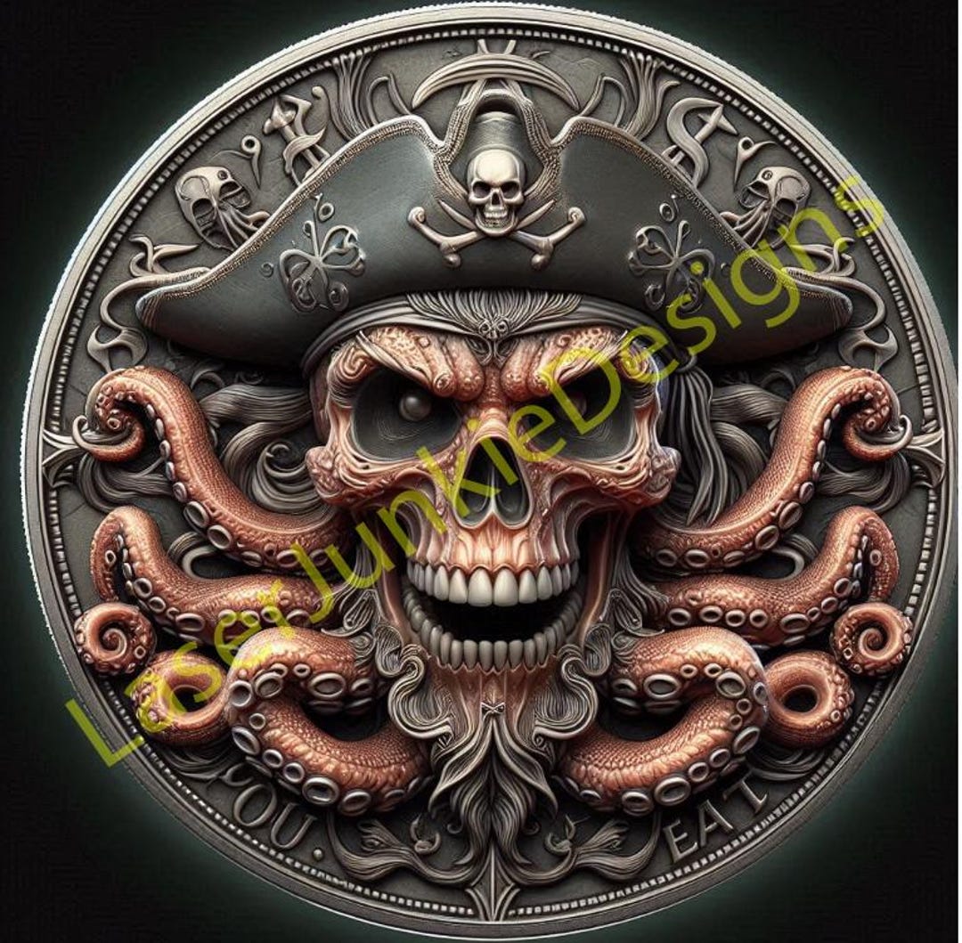 Pirate Skull Depth Map - Etsy