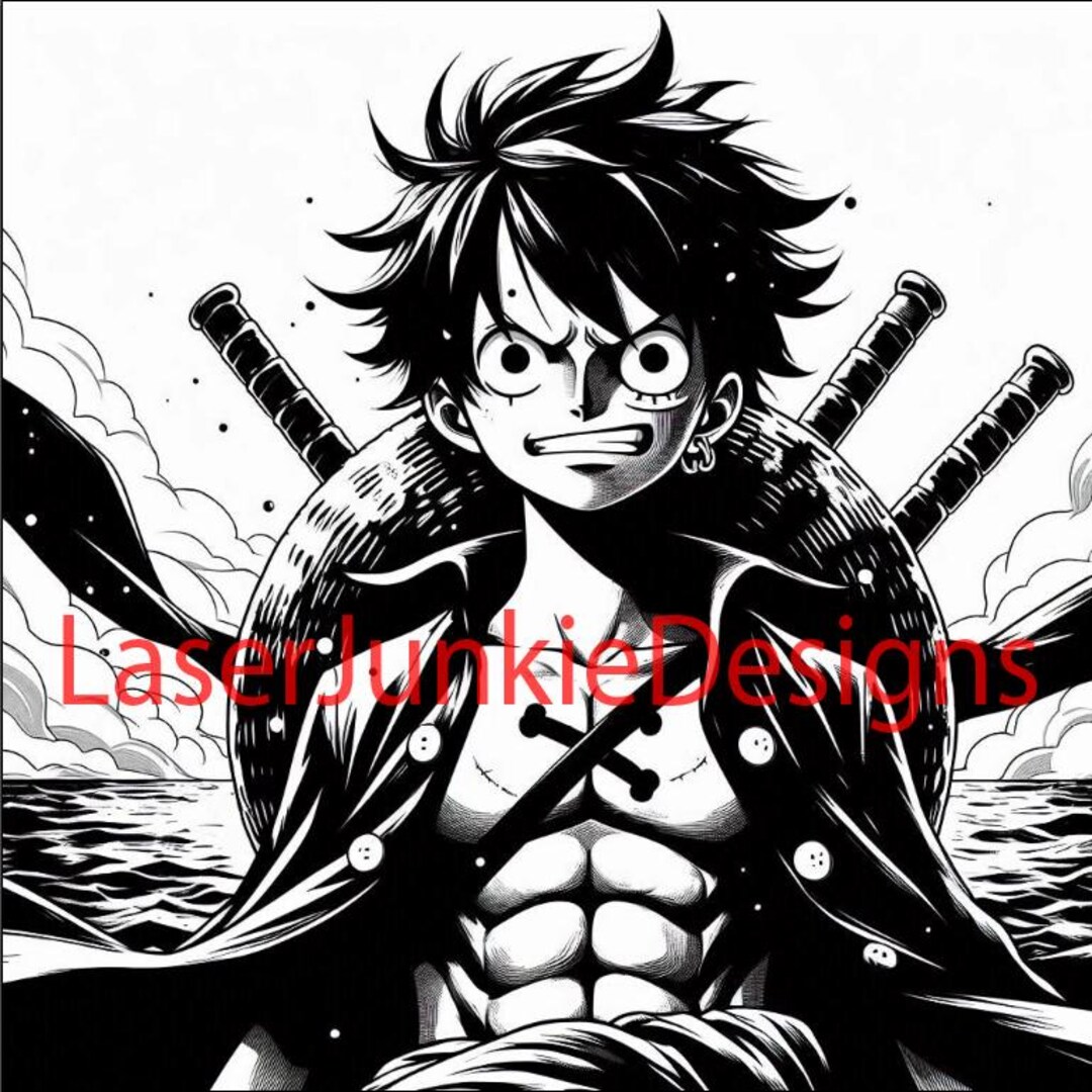 Luffy - One Piece - Depth Map and Vector Image - Etsy Australia