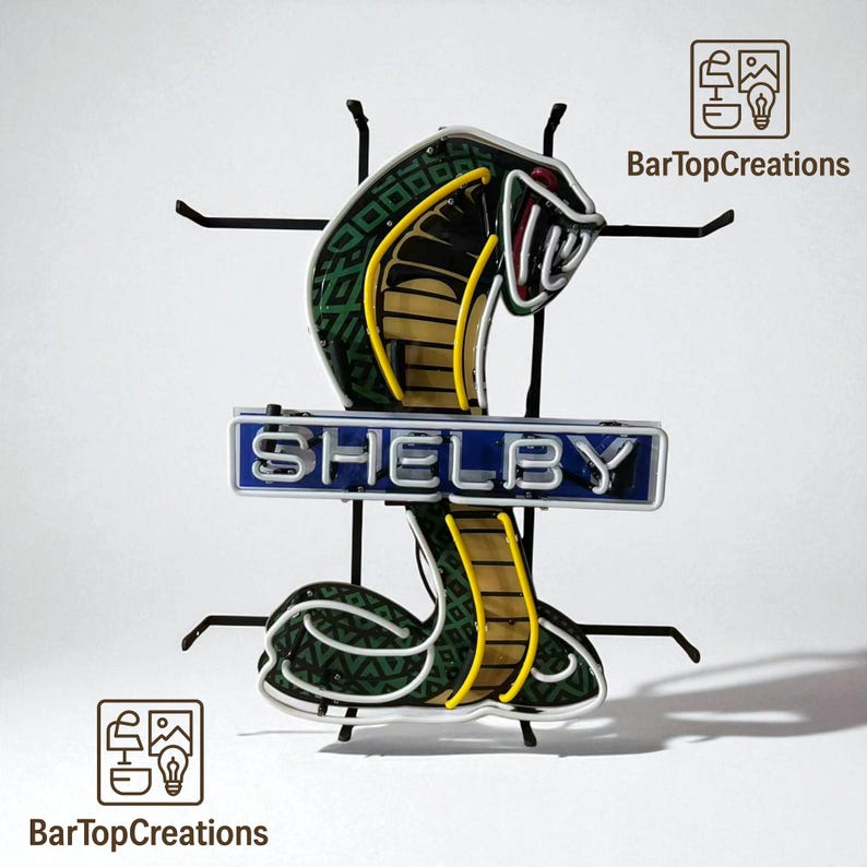 Shelby Cobra Neon Sign | Garage Wall Light for Car Enthusiasts | Muscle ...