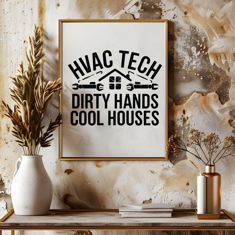 Hvac Tech Dirty Hands Cool Houses, HVAC Tech Svg, Hvac Technician Svg ...
