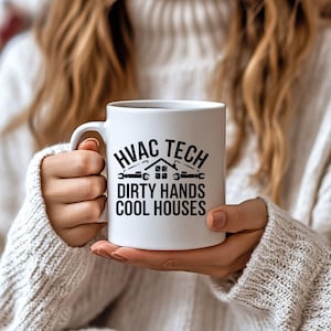Hvac Tech Dirty Hands Cool Houses, HVAC Tech Svg, Hvac Technician Svg ...