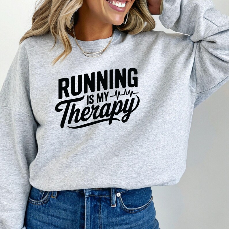 Running is My Therapy SVG - Marathon Runner Cut File (digital Download ...