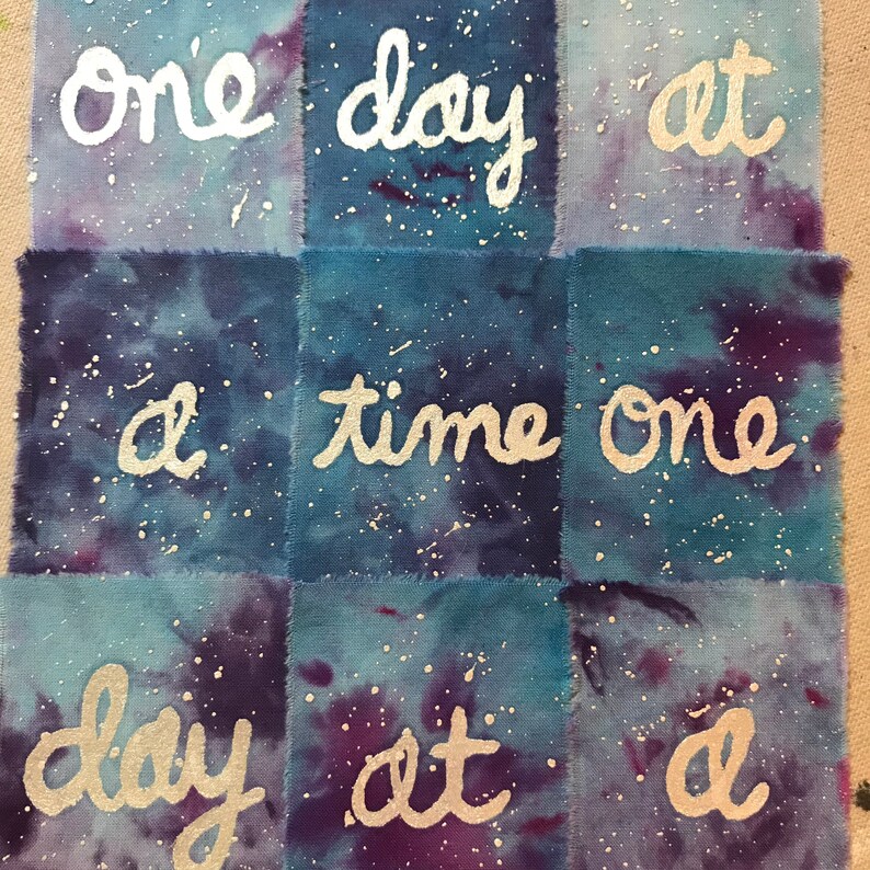 One Day at A Time Mini Prayer Flag Garland: Hand-painted Cotton - Etsy