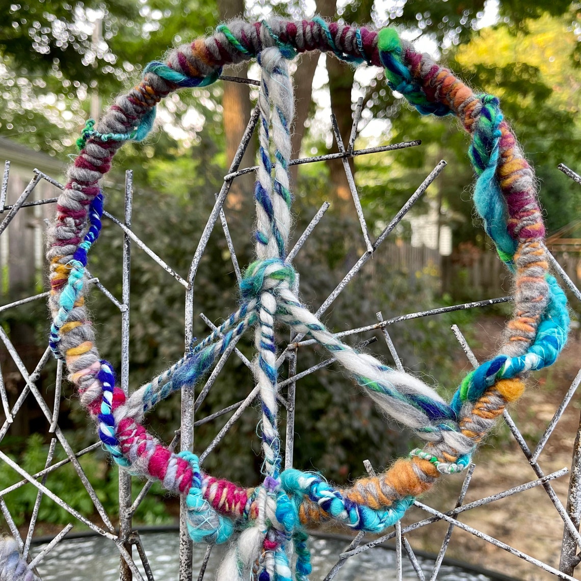 Boho Peace Sign Wall Hanging with Fringe for Your Home. Made - Etsy