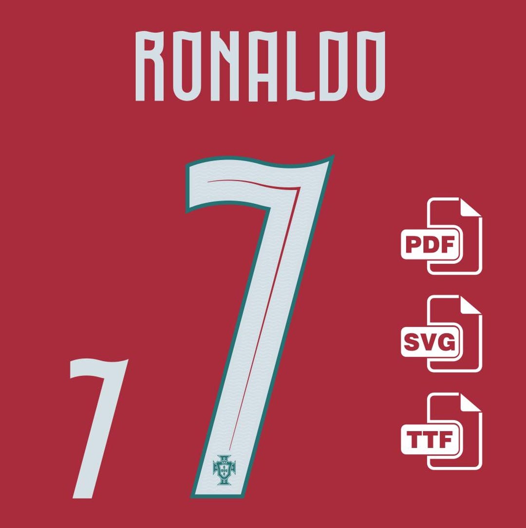 Font Vector Jersey Portugal WC 2026 (pdf Svg Ttf) Digital File. - Etsy