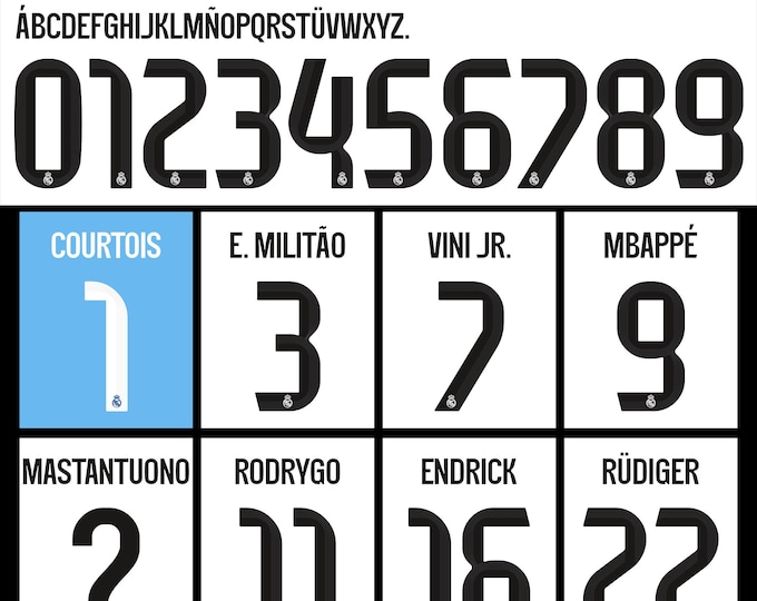 Police vectorielle Maillot Real Madrid 2025-2026 (Pdf-Ps-Eps-Svg-Dxf ...