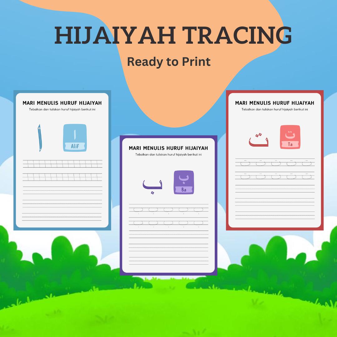 Hijaiyah Tracing Worksheets | 61 Pages Printable PDF | Arabic Alphabet ...