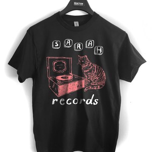 Sarah Records T Shirt Screen Print Short Sleeve Black - Etsy