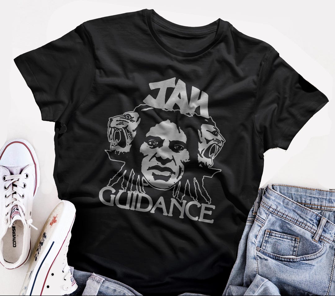 Jah Guidance T Shirt Screen Print Short Sleeve Shirt Cotton Reggae Dub ...