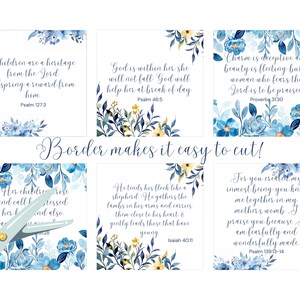 Set of 7 Floral Mother’s Day Bible Verse Cards – Scripture Cards for ...