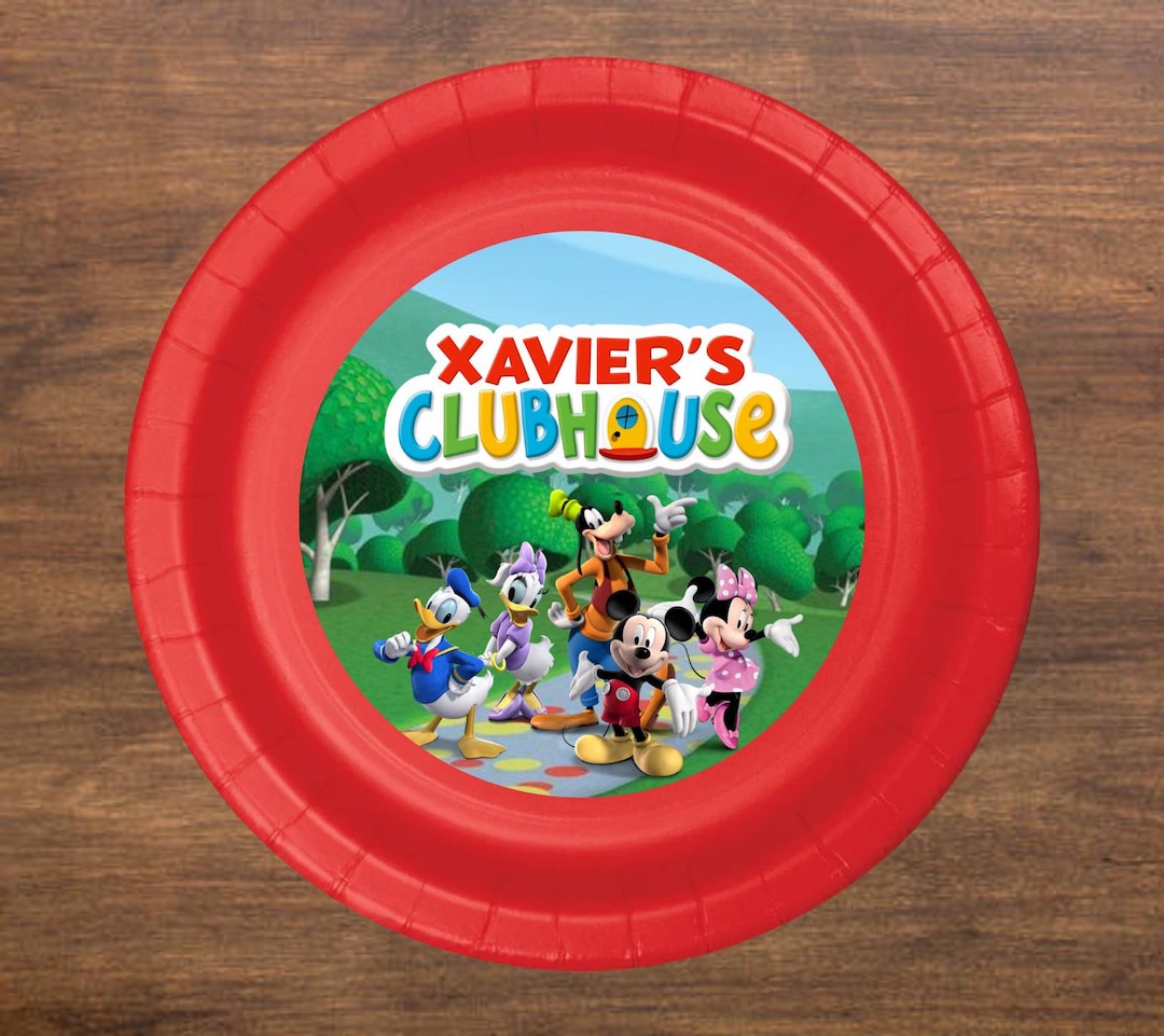 Personalized Mickey Mouse Clubhouse Plates | Custom Birthday Party ...