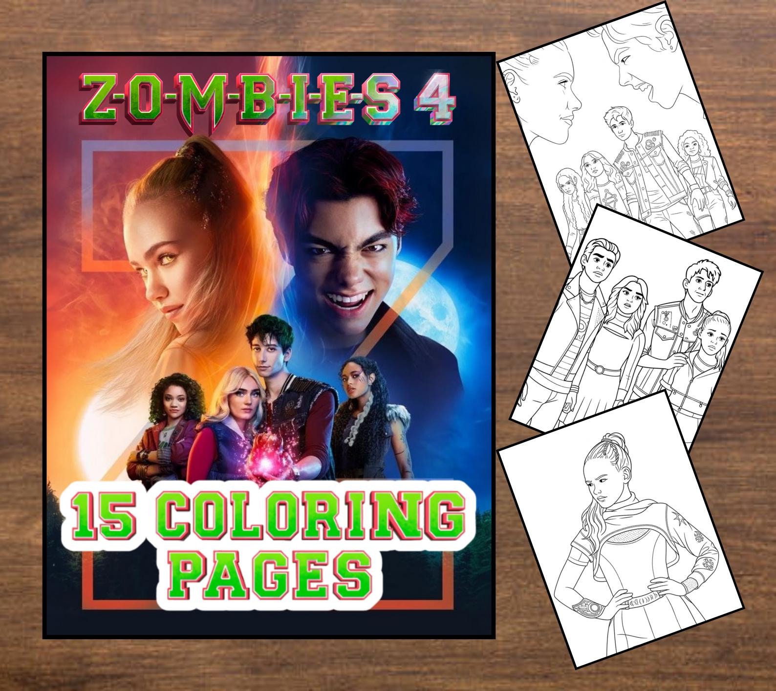 Zombies 4 Coloring Pages | 15 Printable Disney Zombies Coloring Sheets ...