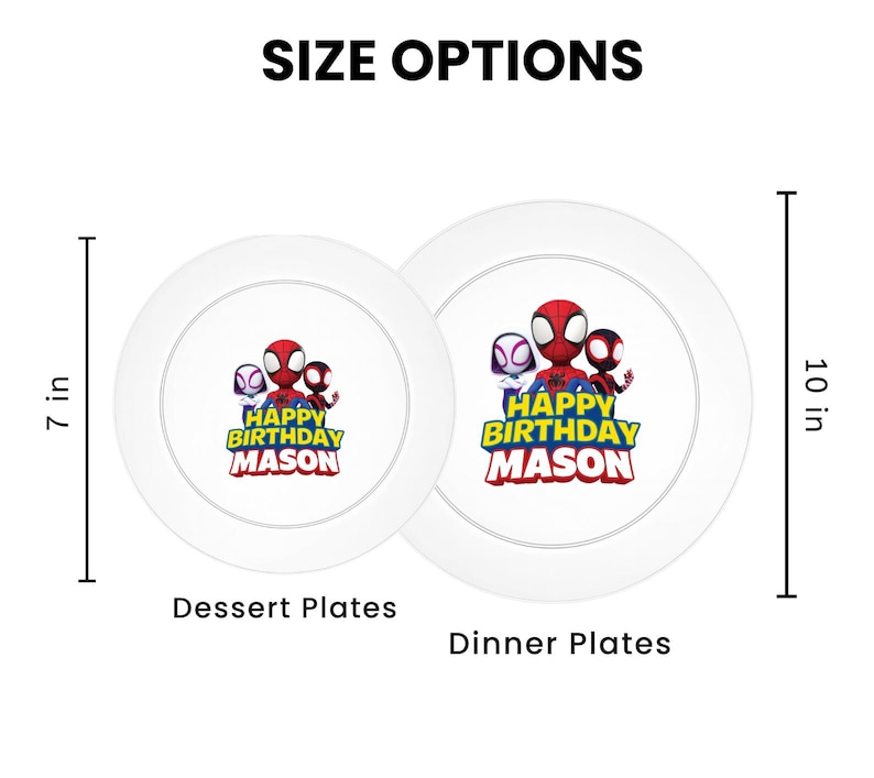Custom Spidey and Friends Plastic Plates | Spiderman Party Theme ...