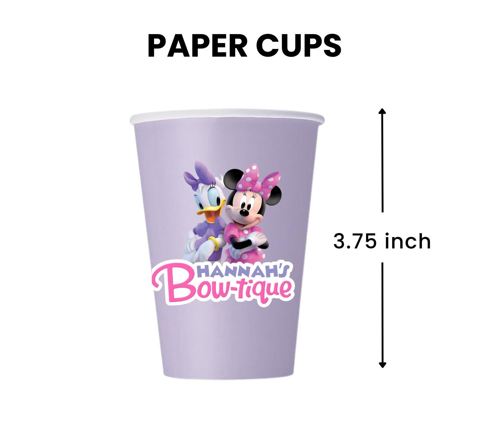 Minnie Mouse Bowtique Tableware | Personalized Plates & Cups - Etsy
