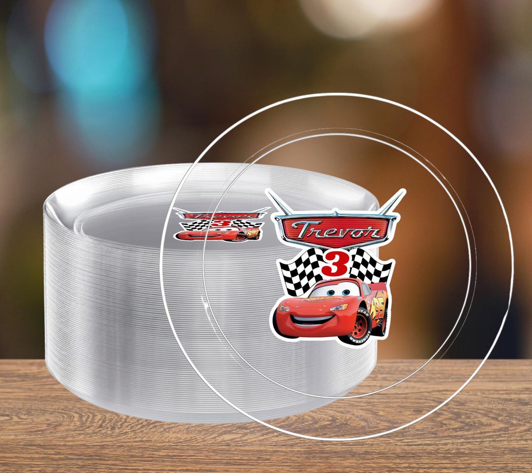 Custom Lightning Mcqueen Plastic Plates | Personalized Party Tableware ...