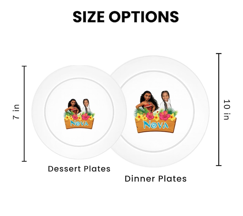 Custom Moana Plastic Plates | Disney Princess Party Theme ...