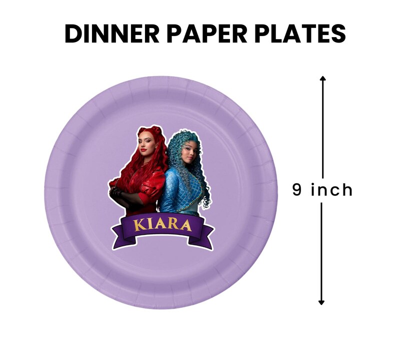 Custom Descendants Rise of Red Party Tableware | Personalized Plates ...