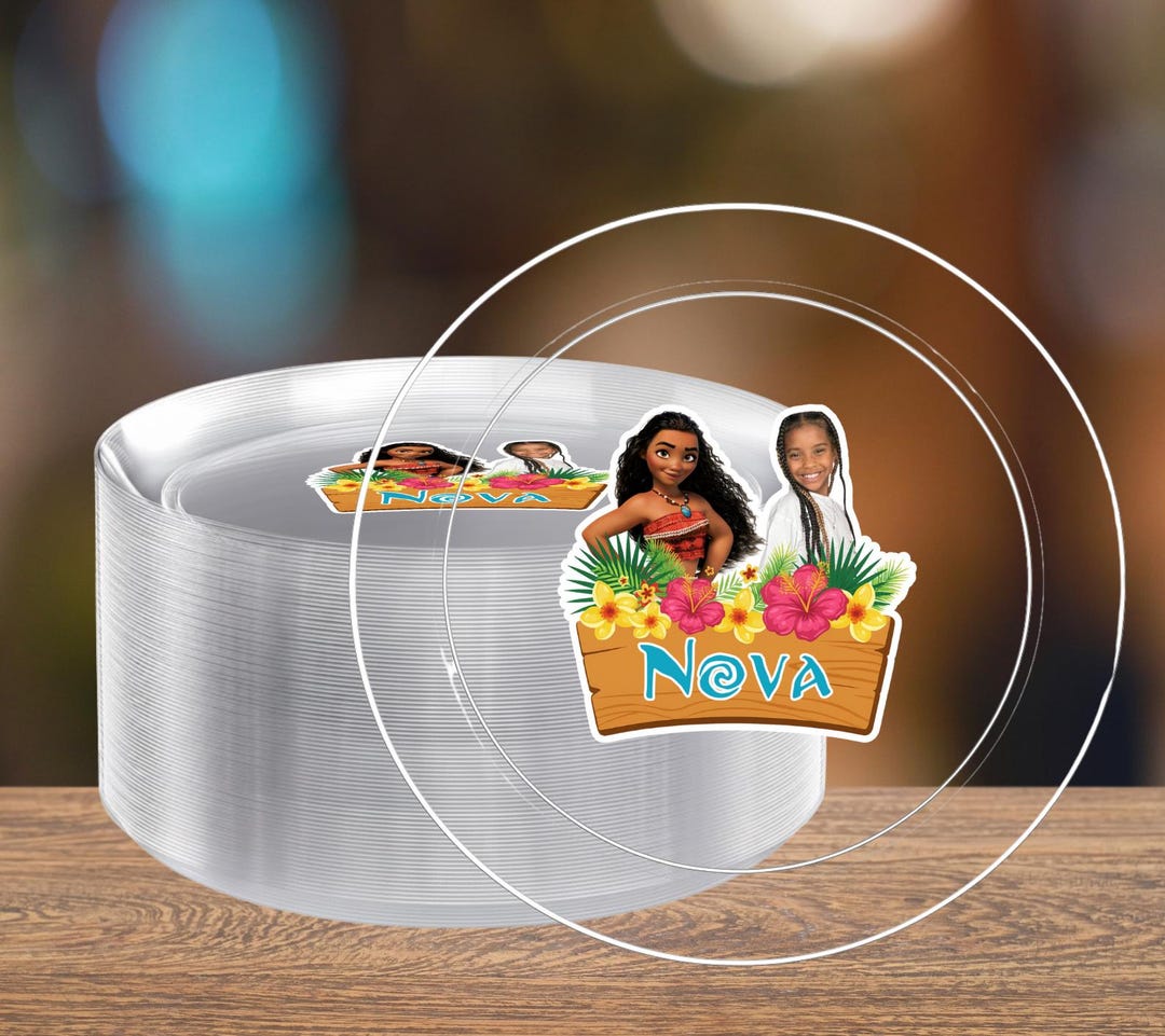 Custom Moana Plastic Plates | Disney Princess Party Theme ...