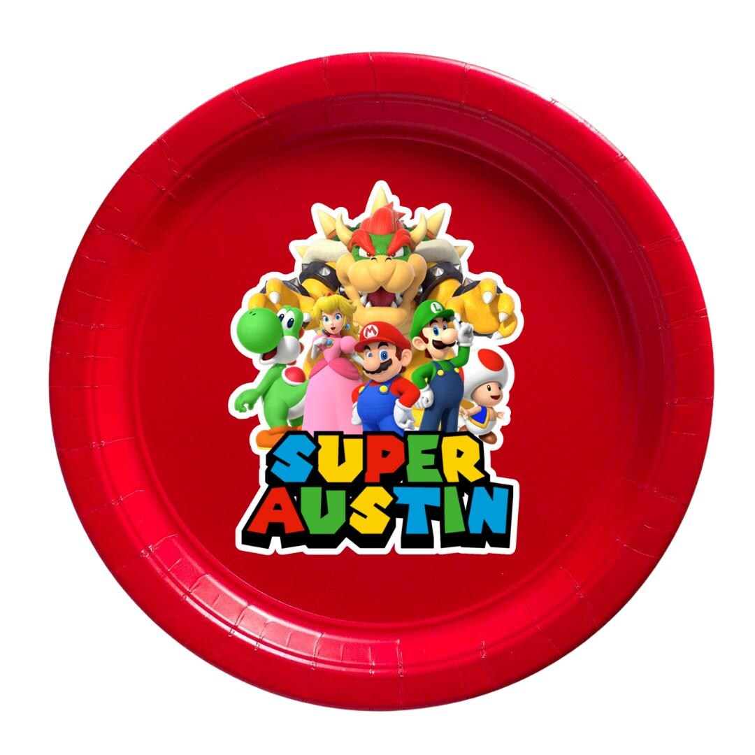 Super Mario Party Tableware Set | Personalized Plates, Cups & Napkins ...