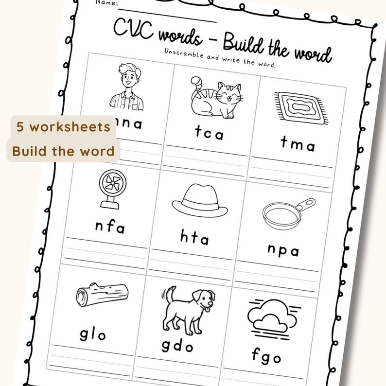 Phonics Worksheets 1st Grade | CVC Words, Word Families, Sight Words ...