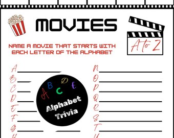 Music A to Z Think Fast Game, Printable Game, Alphabet Game, Music Game ...