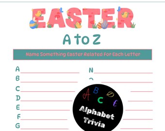 Printable Easter A to Z Game - Etsy