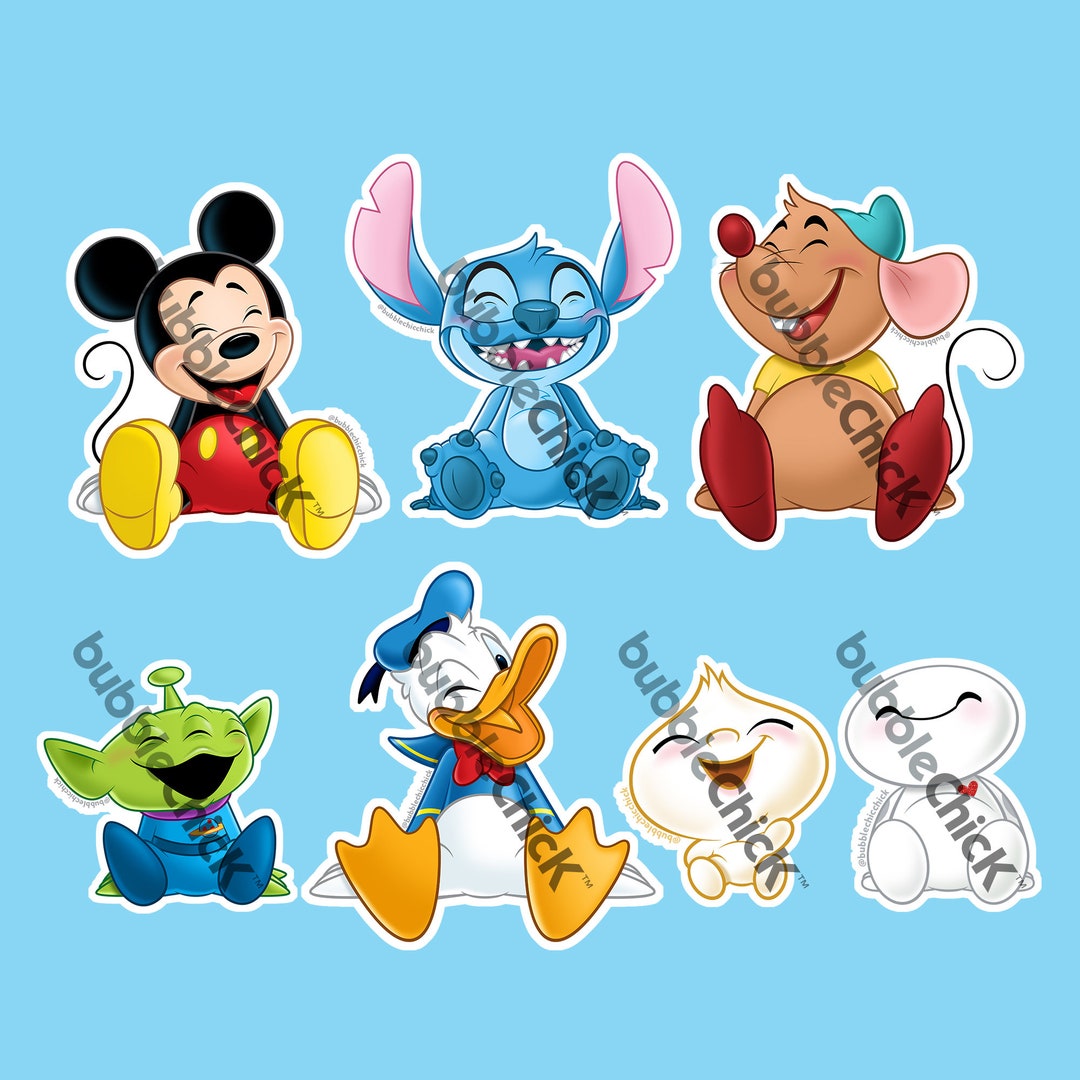 3” or MINI 2" LOL Stickers Laughing Mickey Sticker Stitch Sticker Bao ...