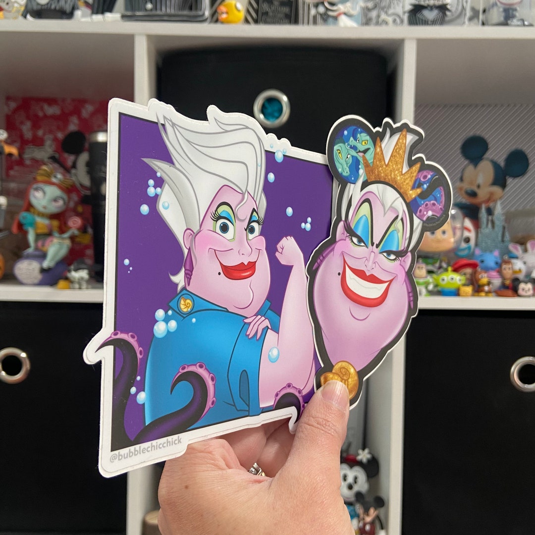 Large Ursula Stickers Ursula Riveter Ursula Portrait Stickers Disney ...