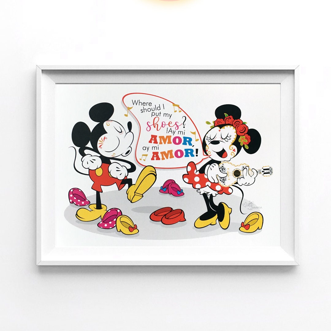 Minnie Mouse and Mickey Mouse Coco Lyric Art Print - Etsy
