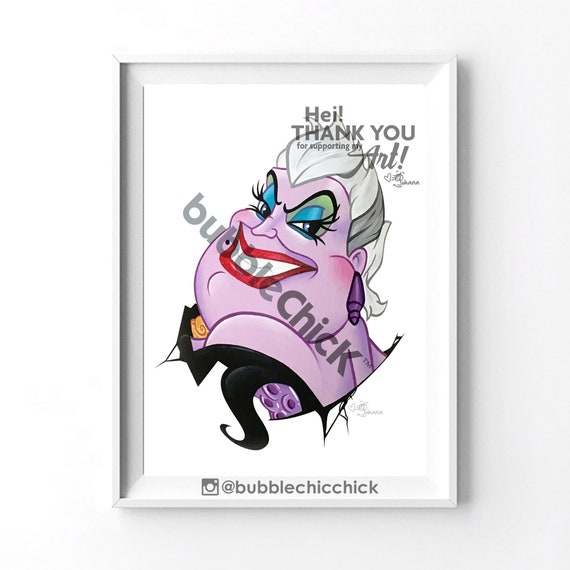 Ursula Art Print Ursula Print Sea Witch Print Disney Fanart | Etsy