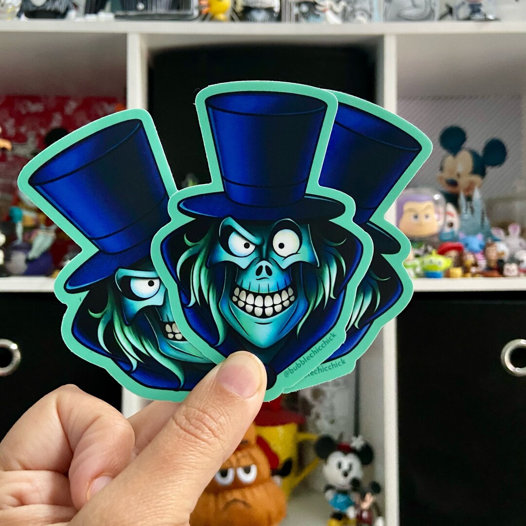 Hatbox Ghost Sticker: Haunted Mansion Halloween Vinyl Decal - Etsy