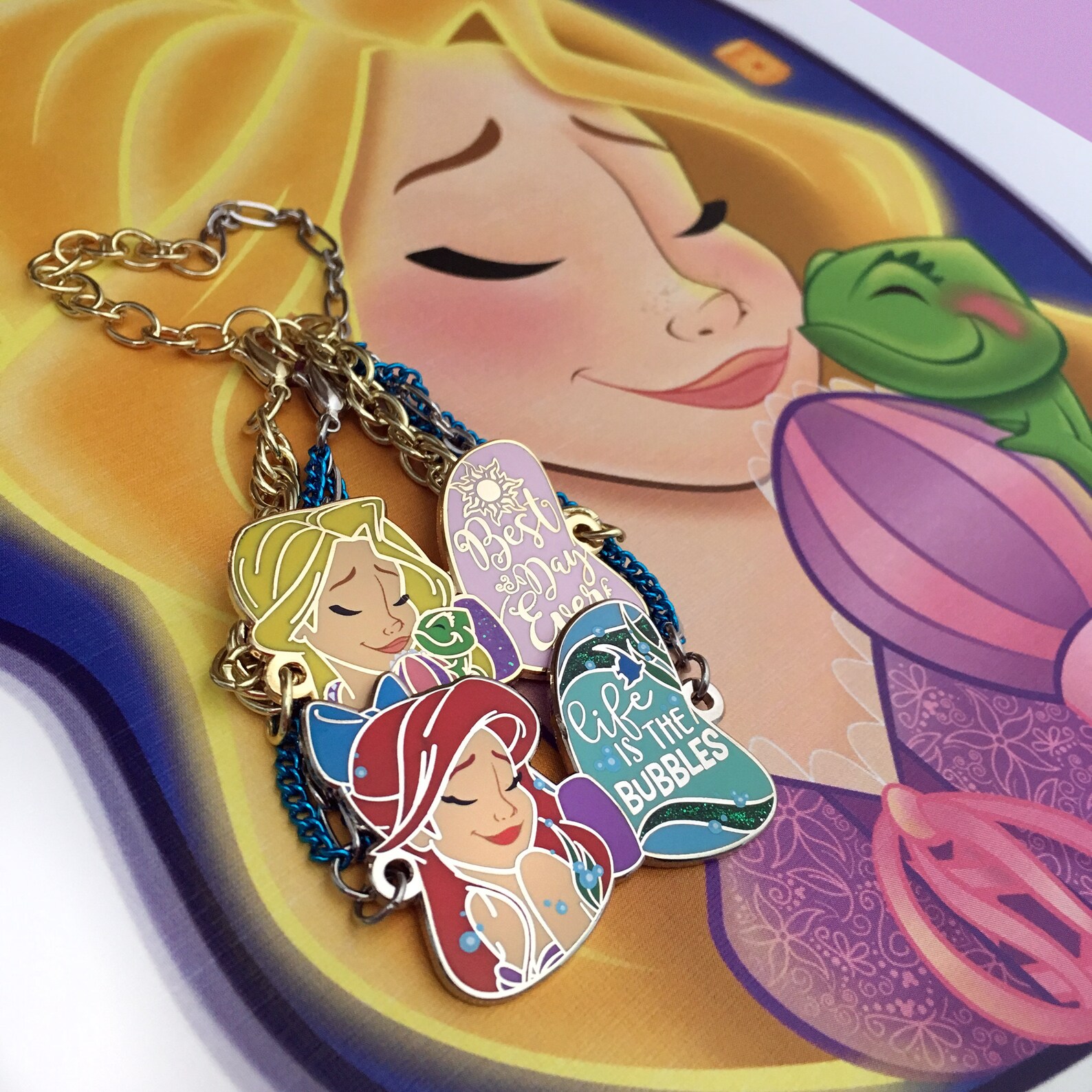 Ariel Bracelet Ariel Charm Bracelet Tangled Lanterns Bracelet | Etsy