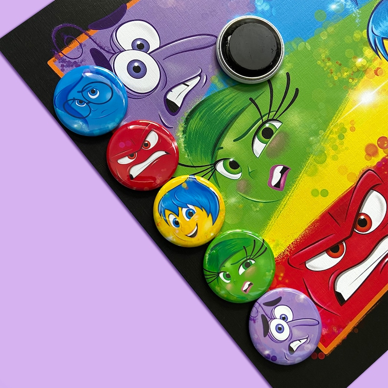 1.5 Inside Out Magnets Emotion Magnets - Etsy