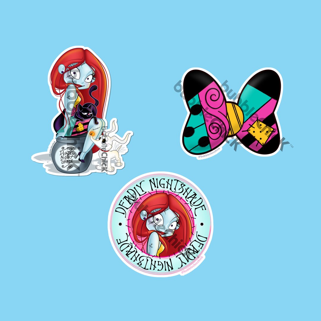 Sally Nightmare Before Christmas Fan Art Sticker: Weatherproof Vinyl ...