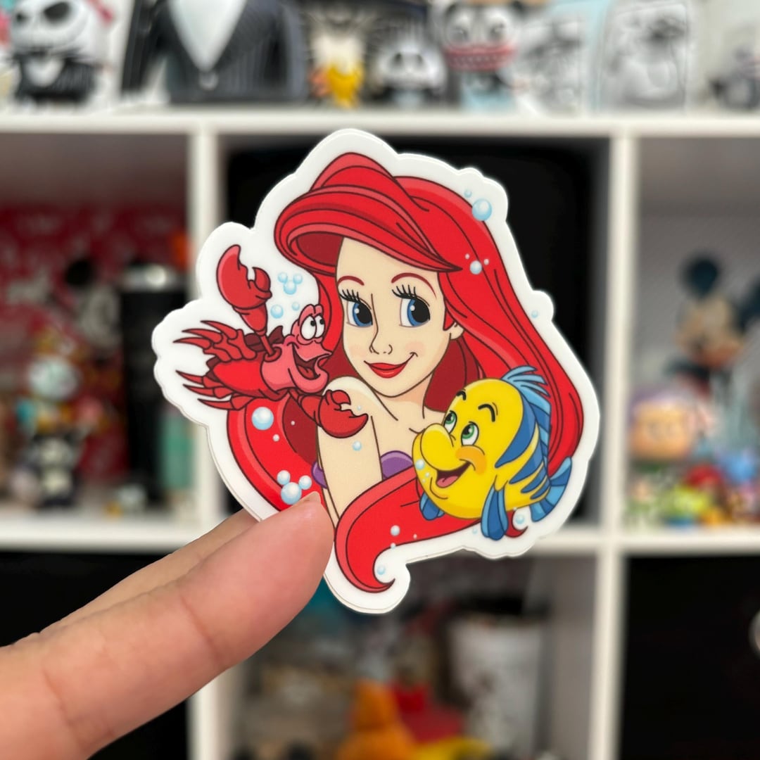 Ariel & Friends Sticker: the Little Mermaid Fan Art, Weatherproof Matte ...