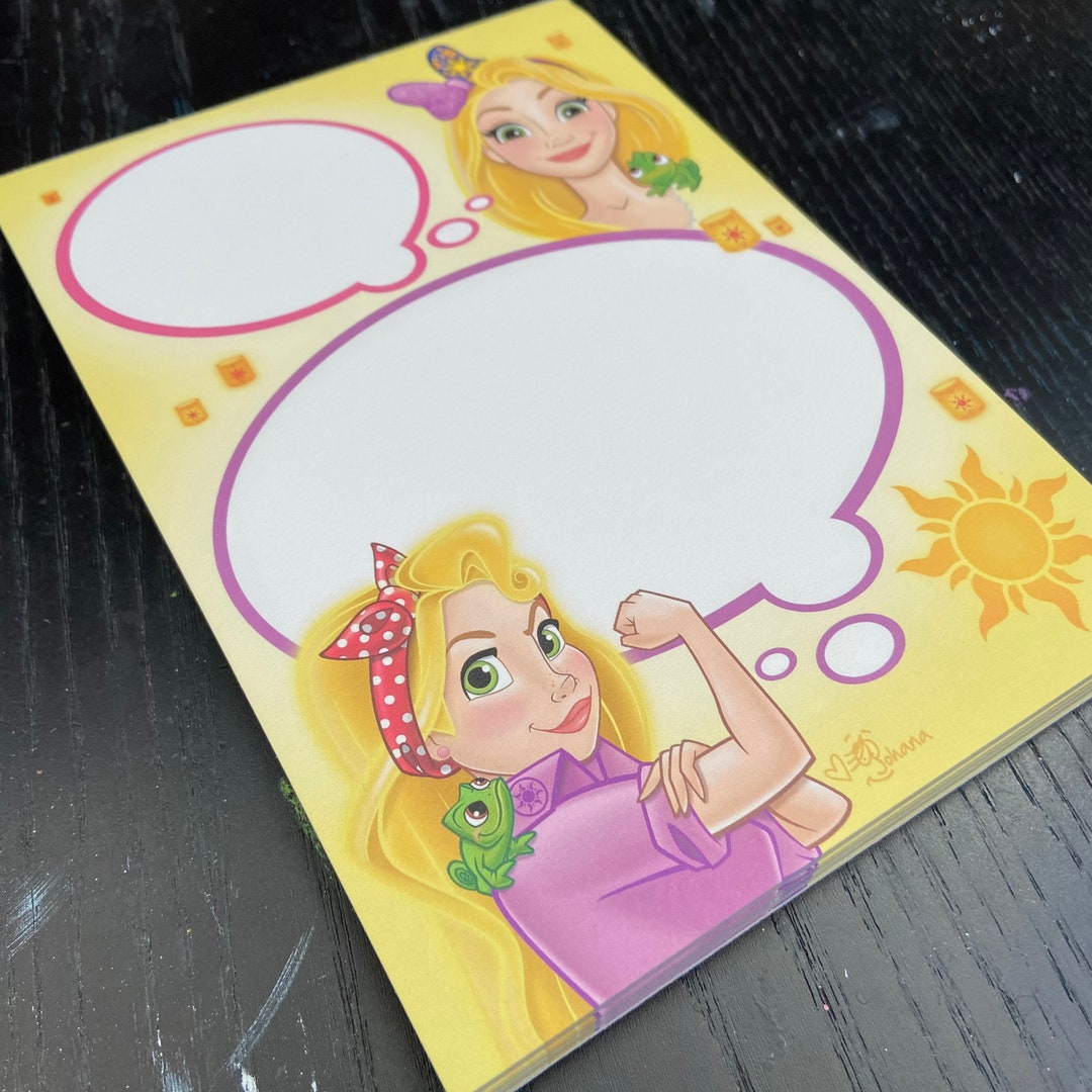 5”x7” 75 Sheet NOT Sticky Notepad Rapunzel Notepad Tangles Notepad ...
