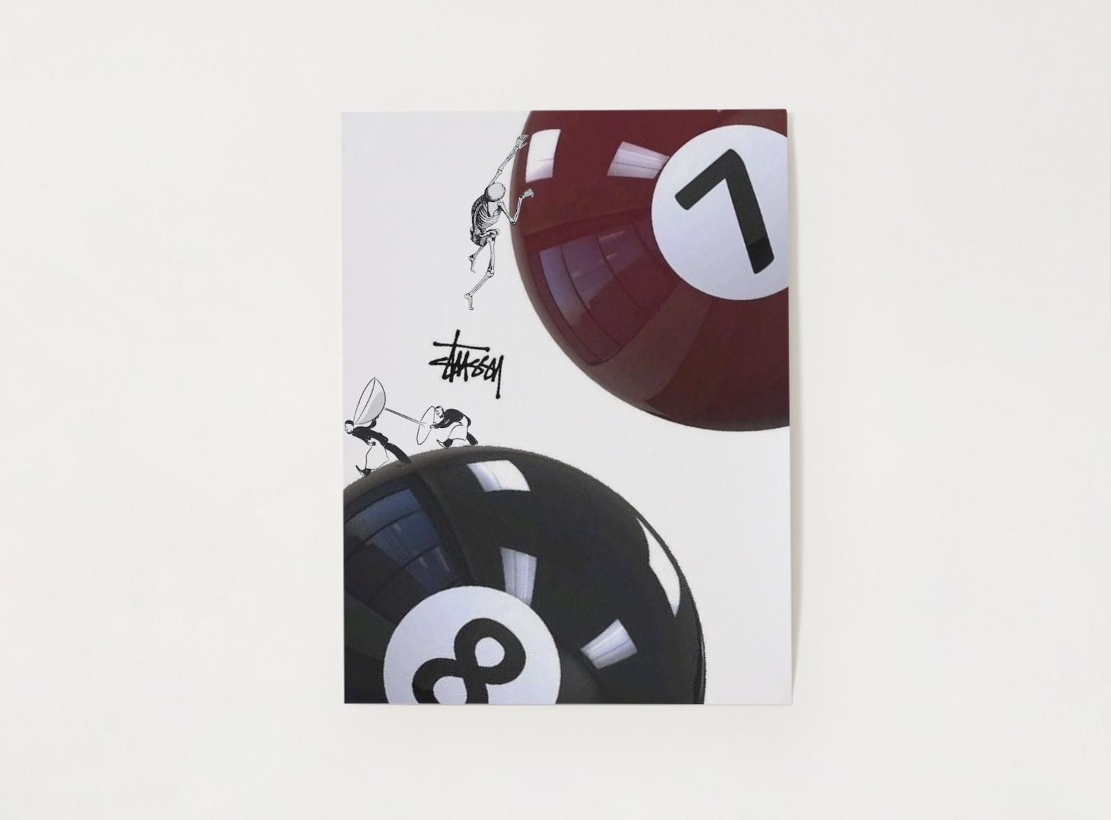 Red and Black 8 Ball Poster - Etsy
