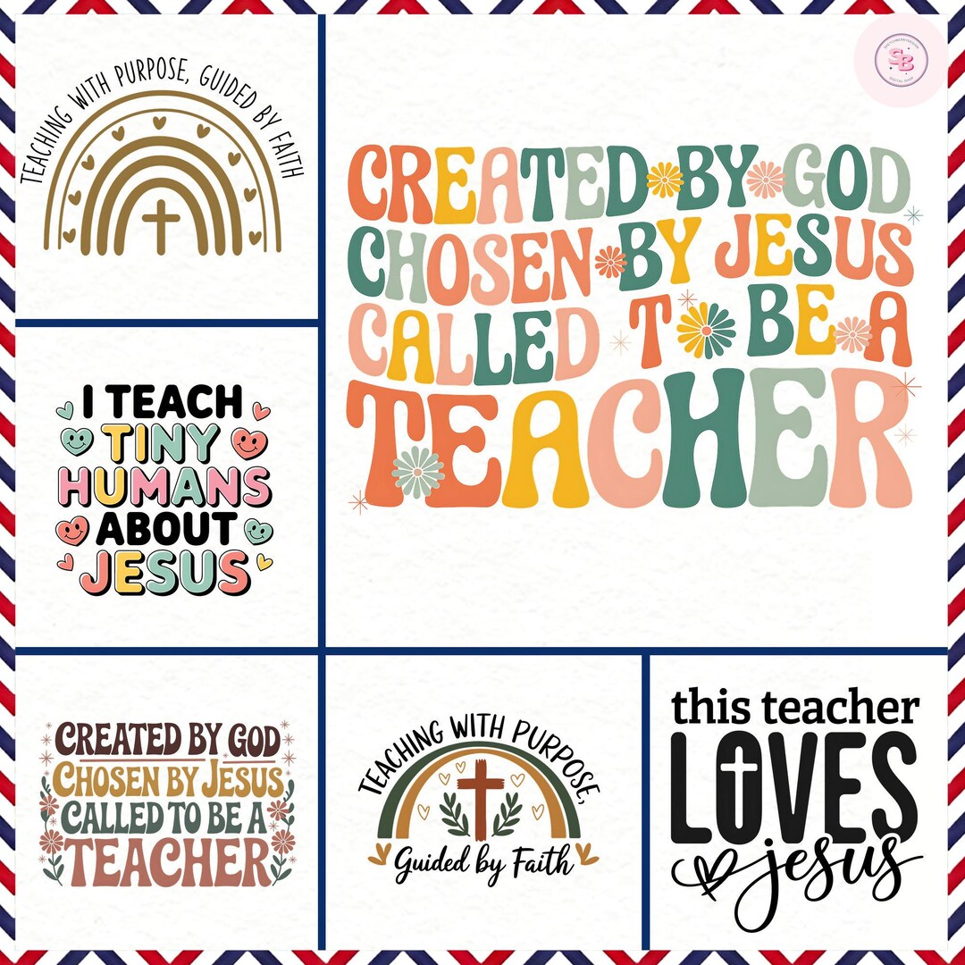 Teaching Kids About Jesus PNG Bundle, Christian Teacher Png, Bible ...