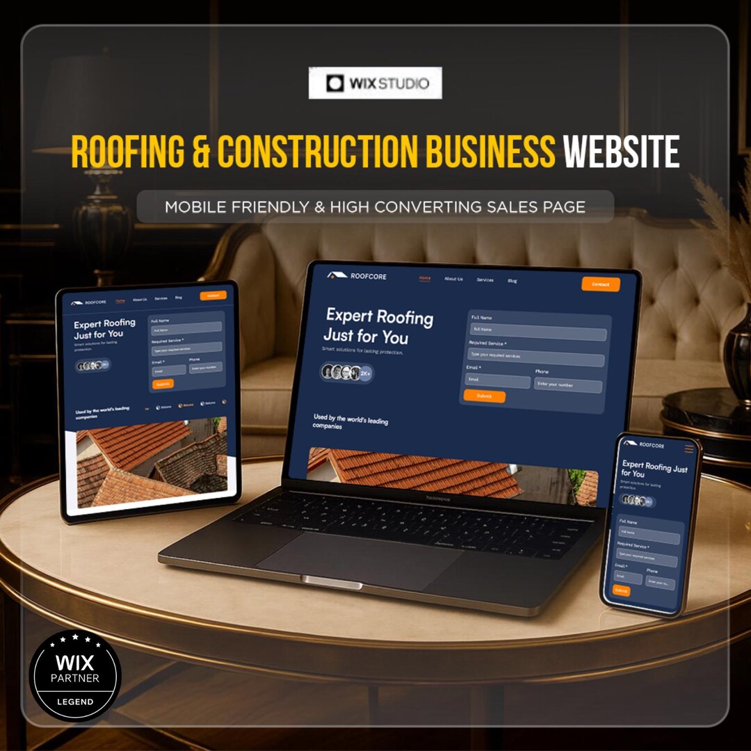 Wix Template for Roofing & Construction | Roofing Company Website ...