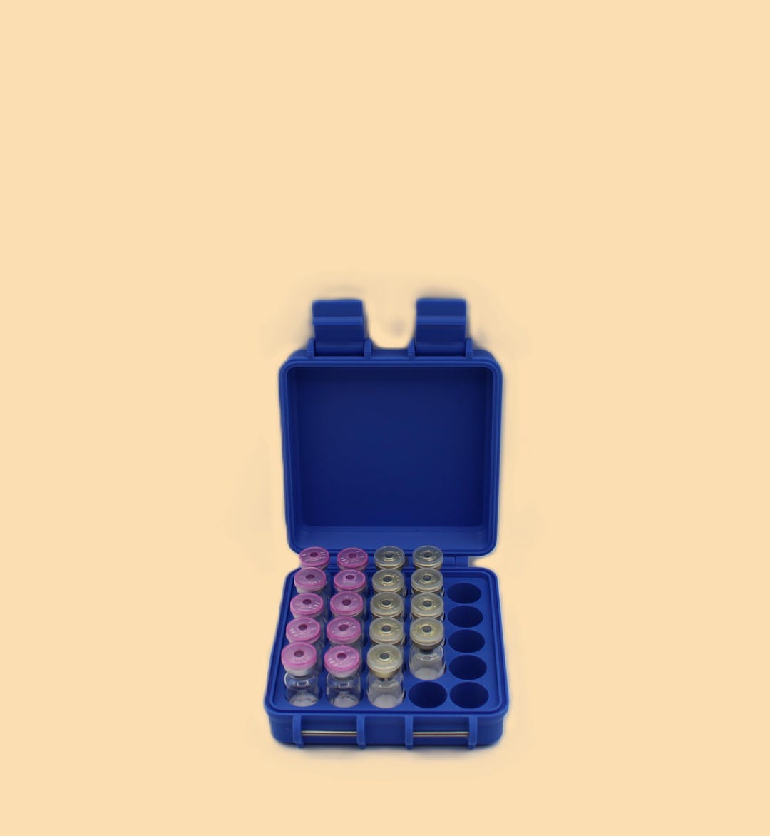 3ml 25 Vial Storage Case (rugged 2 Latch Closure) (cornflower Blue) - Etsy