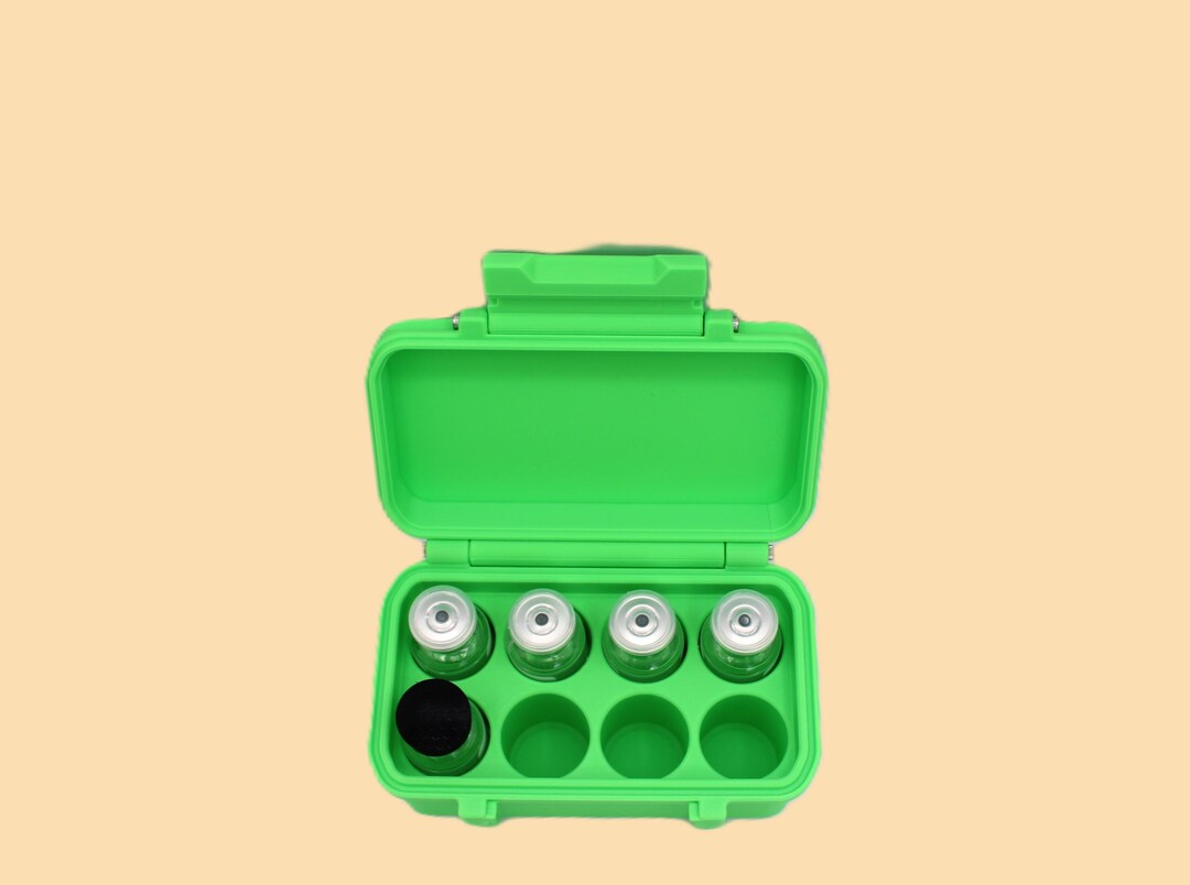 20ml 8 Vial Storage Case (snap Latch Closure) (green Flash W/ Fireworks ...