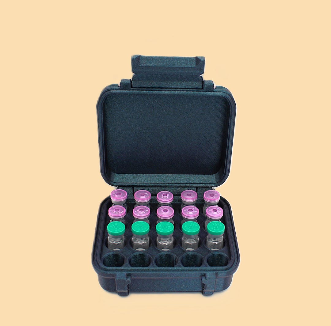 3ml Heavy Duty 20 Vial Storage Case (snap Latch Closure) Capacity 4 X 5 ...