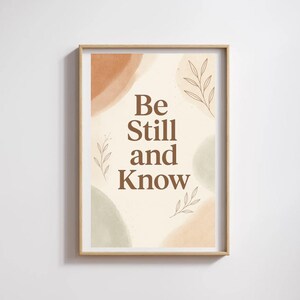 Be Still and Know Wall Art | Psalm 46:10 Scripture Printable | Neutral ...
