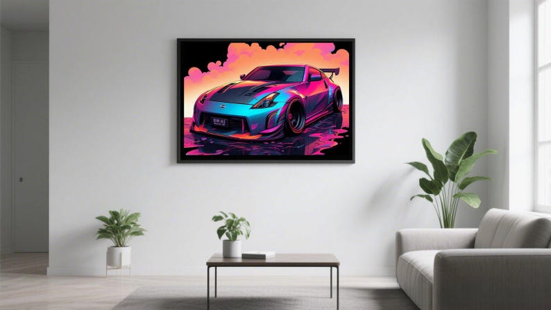Nissan 350Z Digital Art | JDM Car Poster | Drift Car Illustration ...