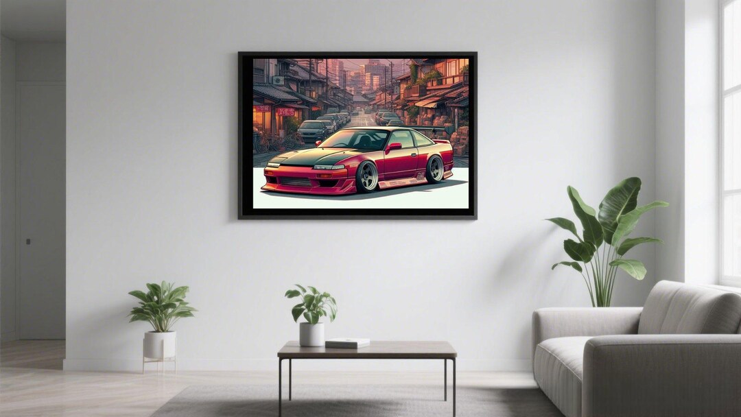Nissan 240SX Digital Art | JDM Drift Car Poster | 90s Tuner Car Digital ...